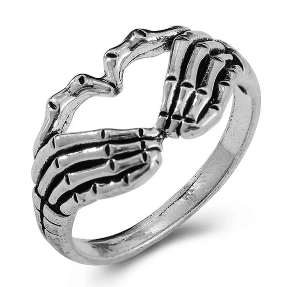 Jewelry | Skeleton Hand Heart Ring | Poshmark